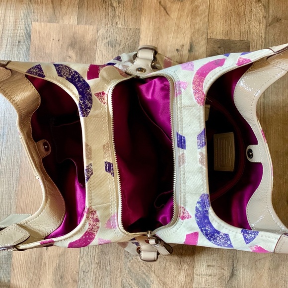 Coach | Bags | Coach Madison Metallic Op Art Maggie | Poshmark